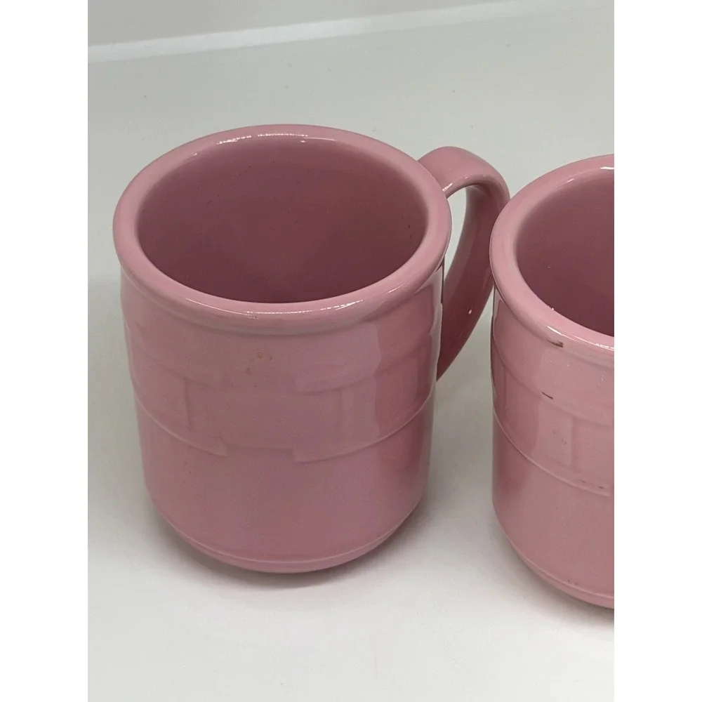 Longaberger | Dining | Longaberger Pottery Mugs Pink Woven Traditions ...